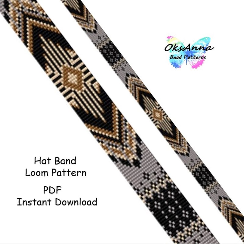 Beaded Hat Band Native Pattern - Etsy