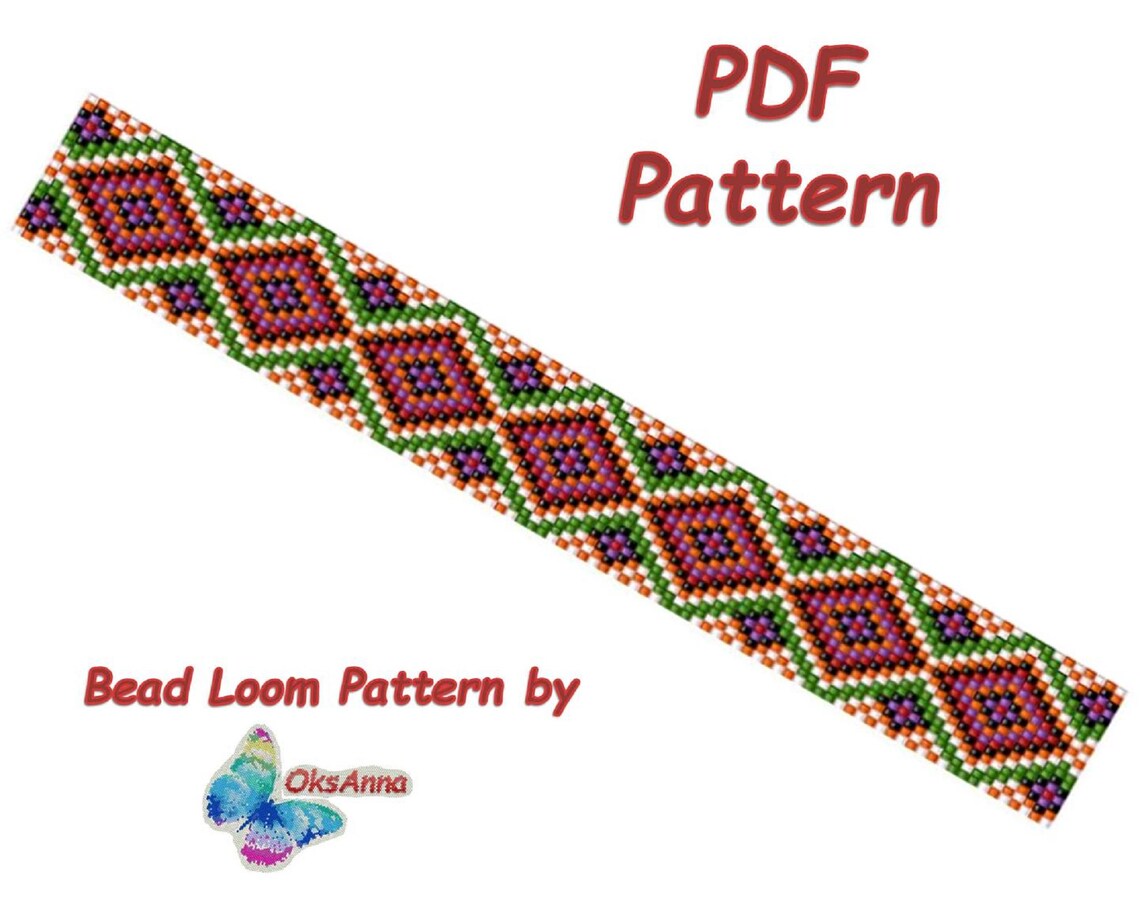 Loom Pattern Beaded Pattern Bracelet Pattern Native American - Etsy