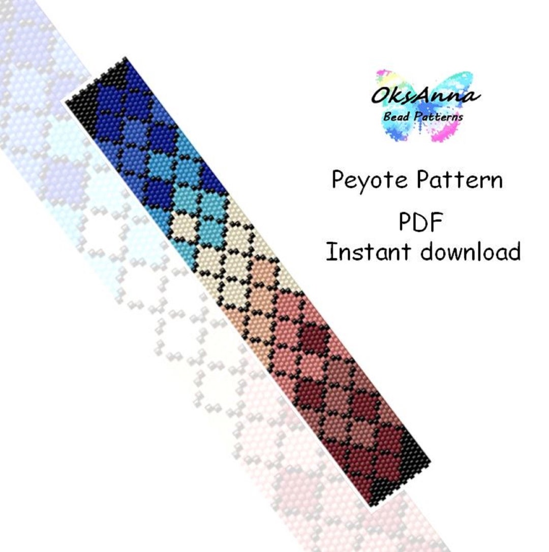 Peyote Bracelet Pattern Peyote Pattern Peyote PDF Design Peyote Stitch ...