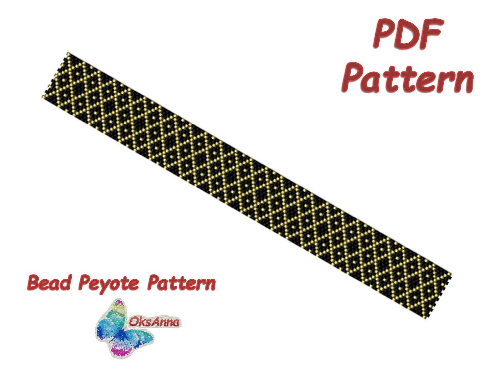 Geometric Peyote Bracelet Pattern Miyuki Pattern Peyote | Etsy