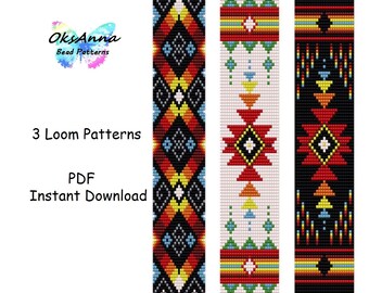 Loom Bead Patterns Loom Bracelet Pattern Miyuki Pattern Beading Pattern ...