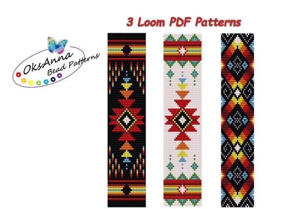 Loom Bracelet Pattern Miyuki Pattern Loom Pattern Beading - Etsy
