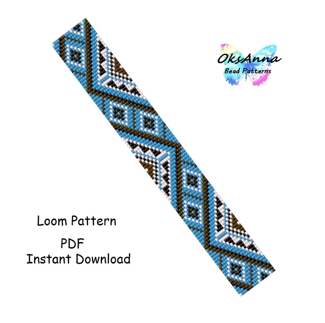 Blue Loom Bracelet Beading Bracelet Pattern Miyuki Bracelet Design Seed ...