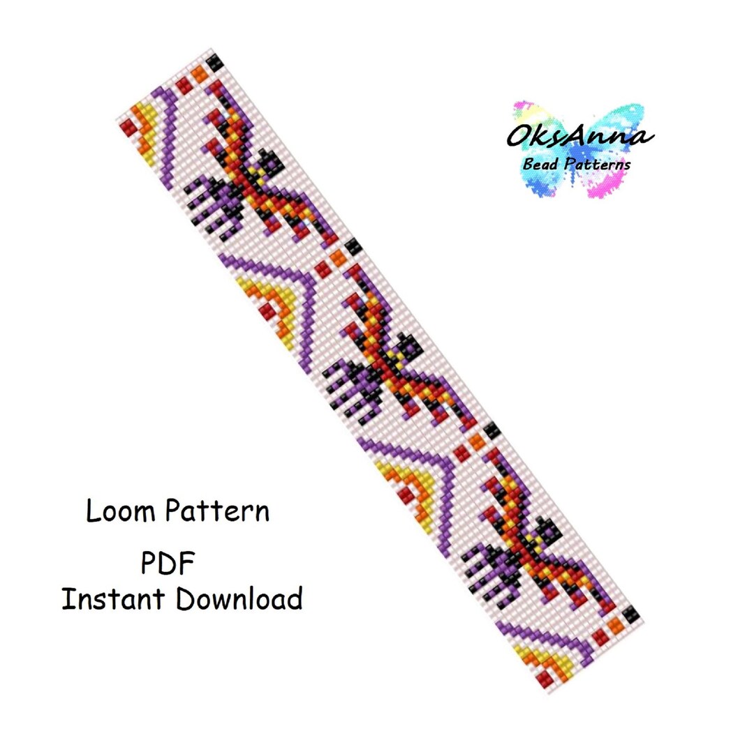 Thunderbird Beading Bracelet Pattern Loom Bracelet Miyuki Bracelet Diy ...
