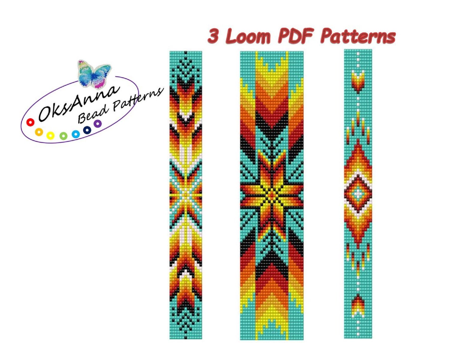 Loom Bracelet Pattern Miyuki Pattern Loom Pattern Beading - Etsy