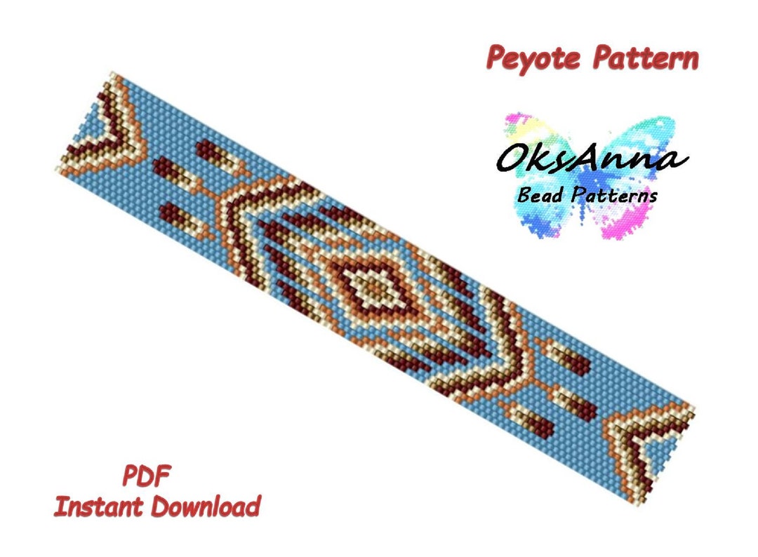 Peyote Bracelet Pattern Peyote Stitch Bracelet Beadweaving - Etsy