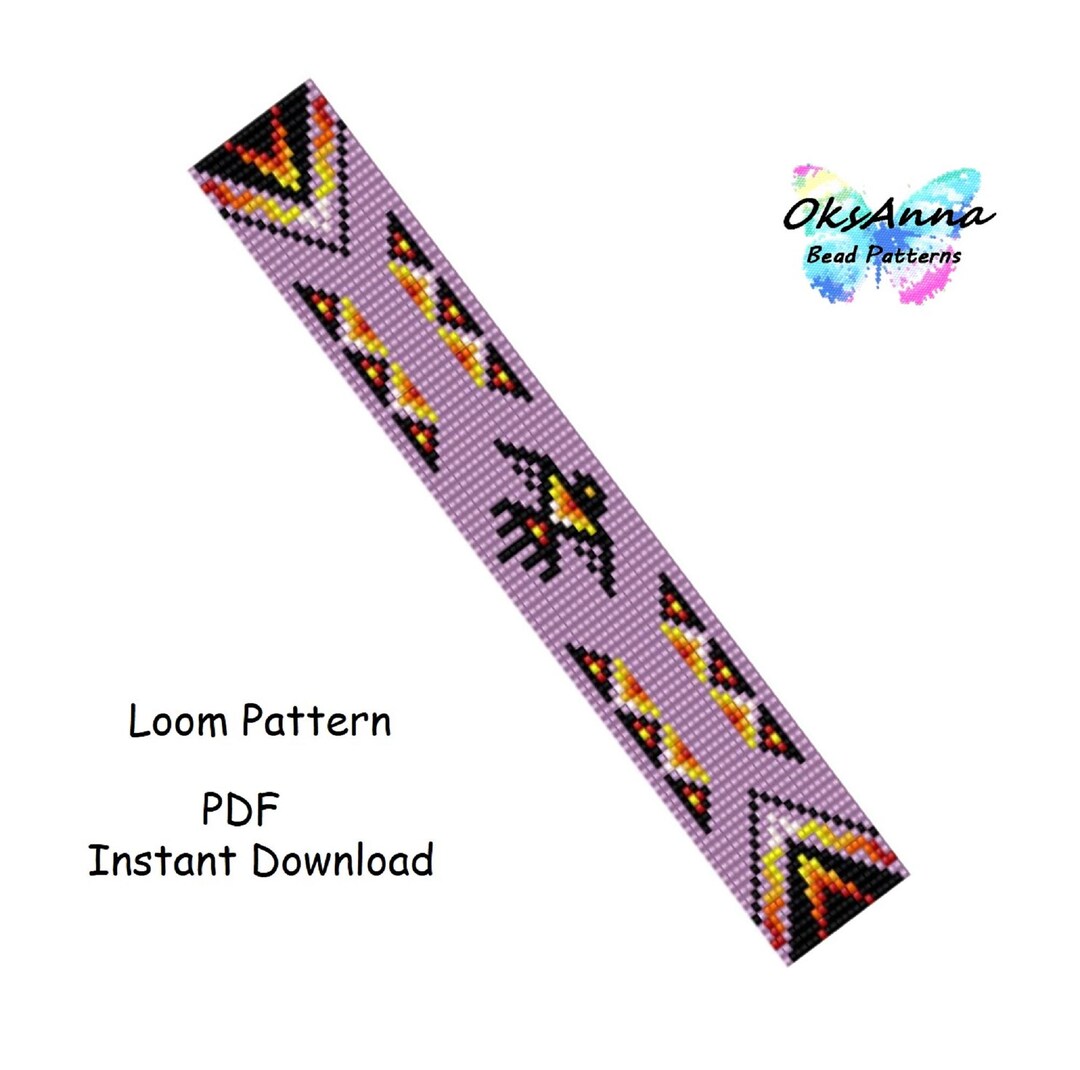 Loom Bracelet Thunderbird Pattern Beading Bracelet Pattern Miyuki ...
