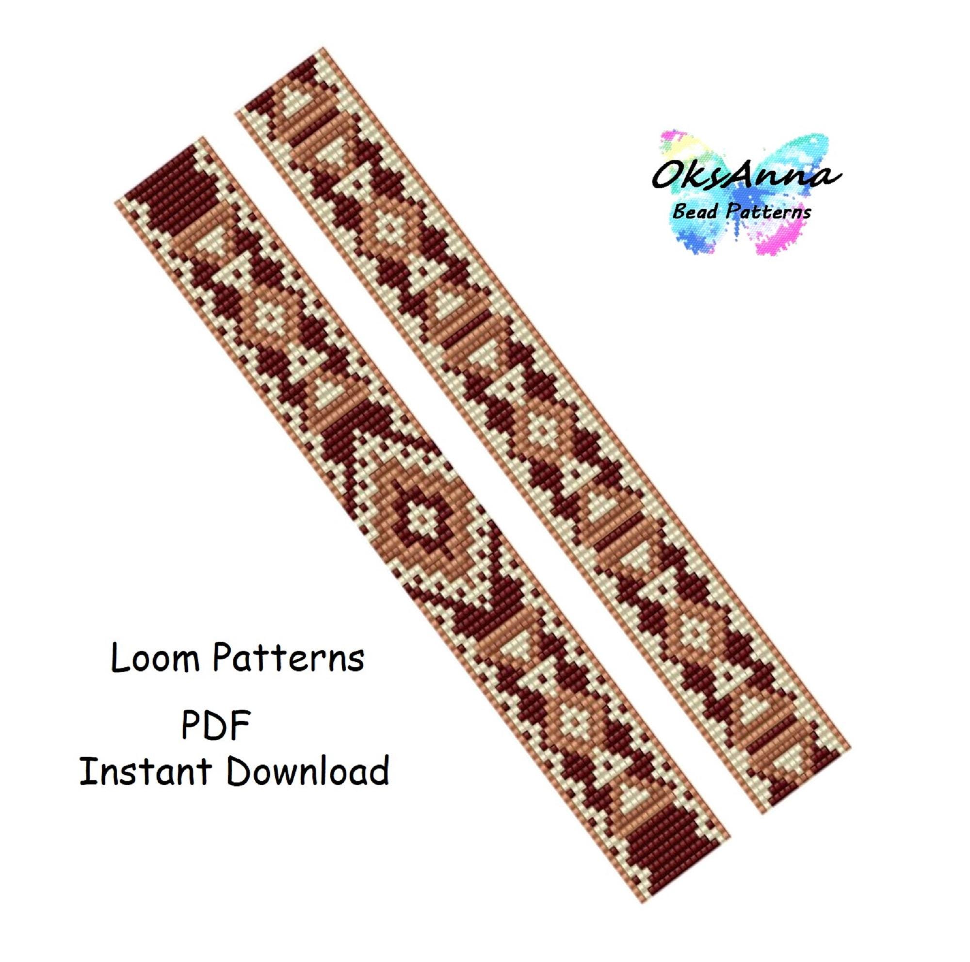 Loom Bracelet Pattern Set Geometric Bracelet Design Seed Bead Pattern ...