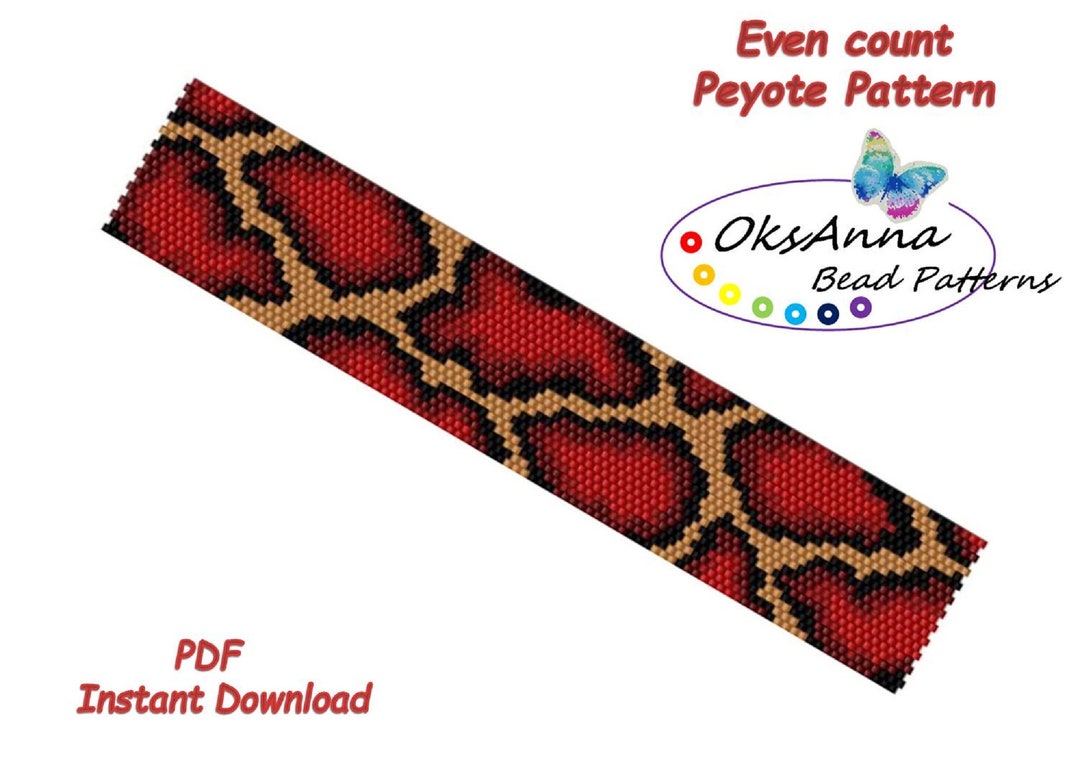 Peyote Bracelet Pattern Peyote Pattern Peyote PDF Design - Etsy