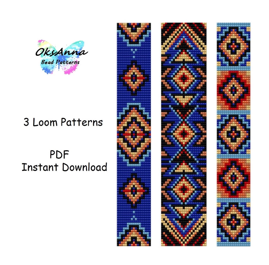 Loom Bracelet Pattern Bead Loom Pattern Beading Pattern Miyuki Pattern ...