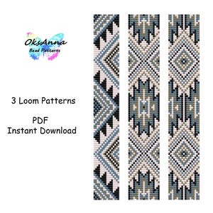 Loom Bracelet Pattern Miyuki Pattern Beading Pattern Loom Stitch ...