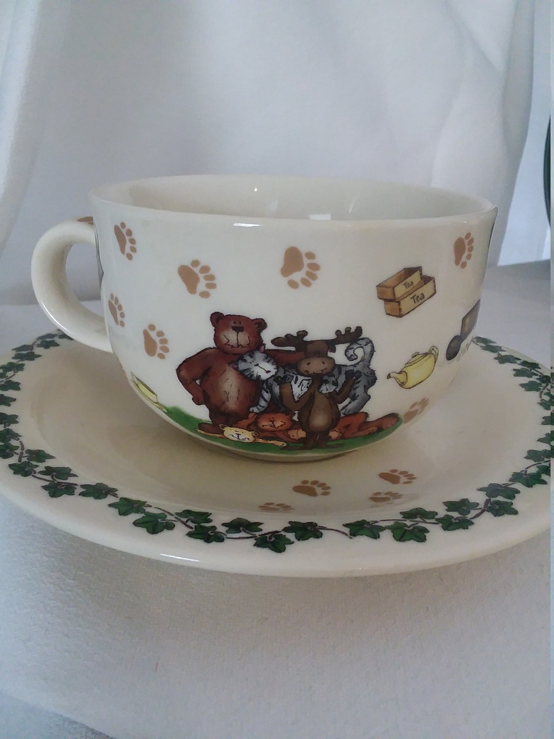 Paul Cardew Bear Cup and Saucer - Etsy