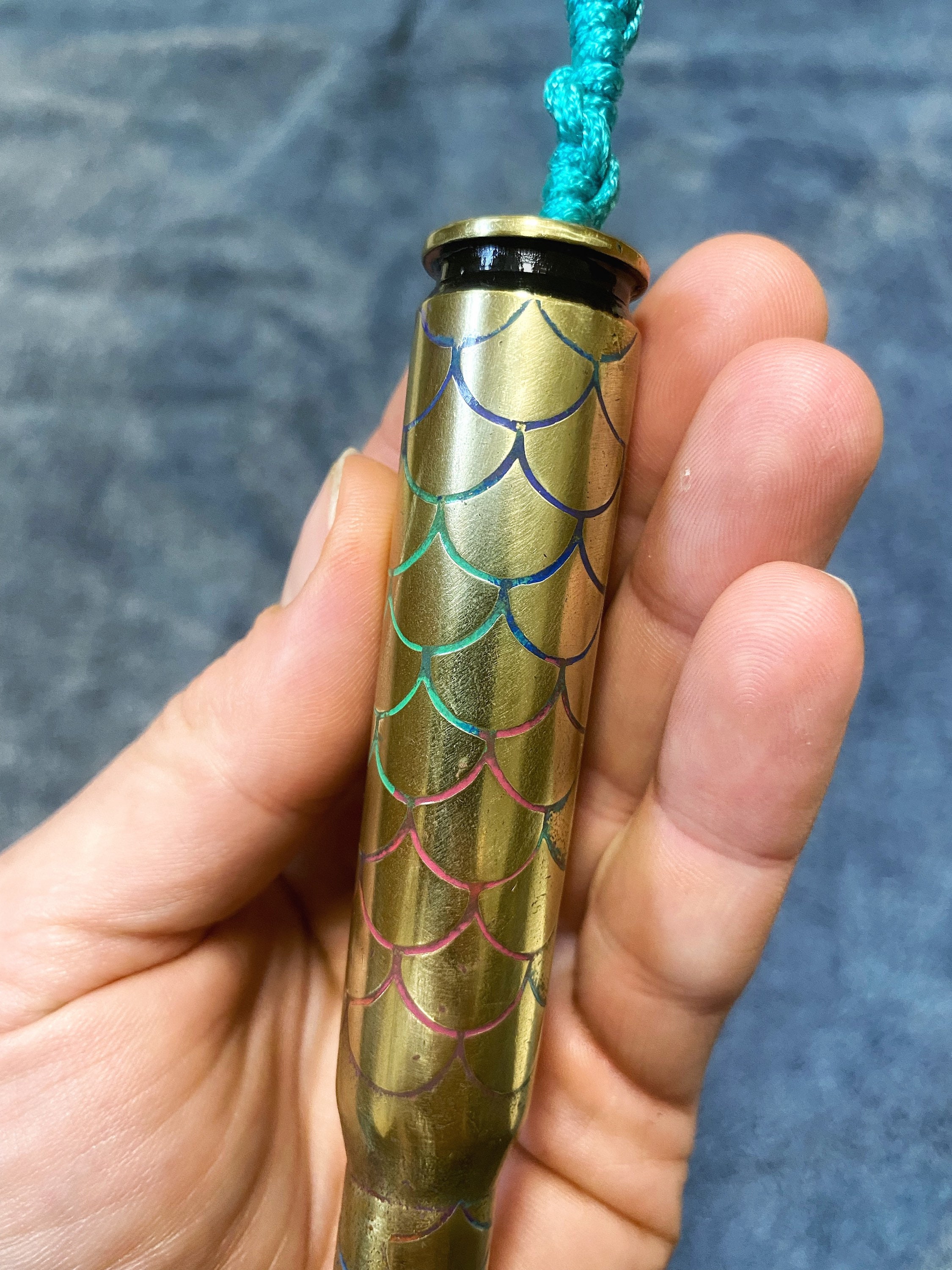 Rainbow Mermaid Scales 50BMG Etching Patinated - Etsy