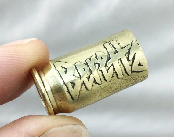 Etched Beretta 45acp Bullet Casing Pendant Keychain Pocket | Etsy
