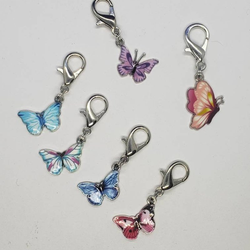 Blue Butterfly Bag Zipper - Etsy