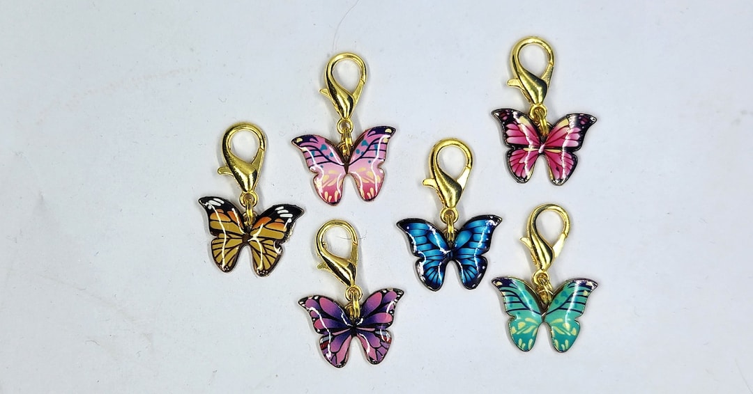 Butterfly Zipper Pull Charms - Etsy