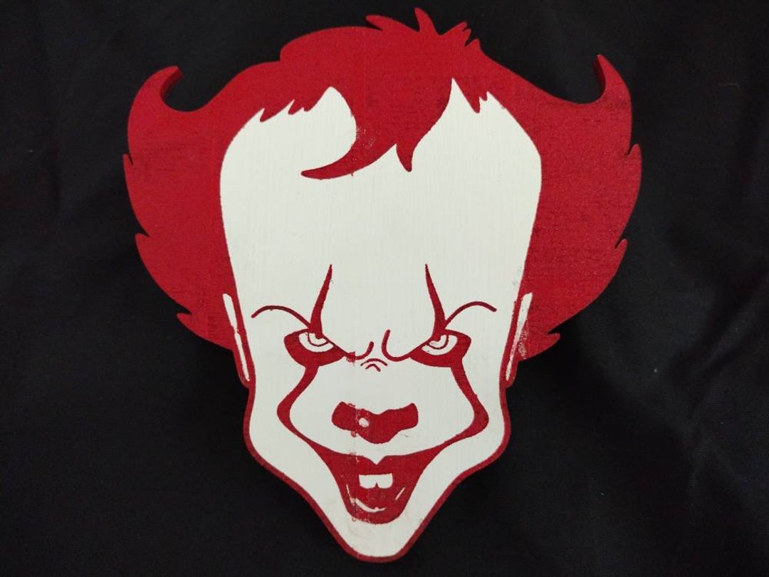 Pennywise Cutout Sign - IT Movie -pennywise - Red Balloon - Wooden Wall ...