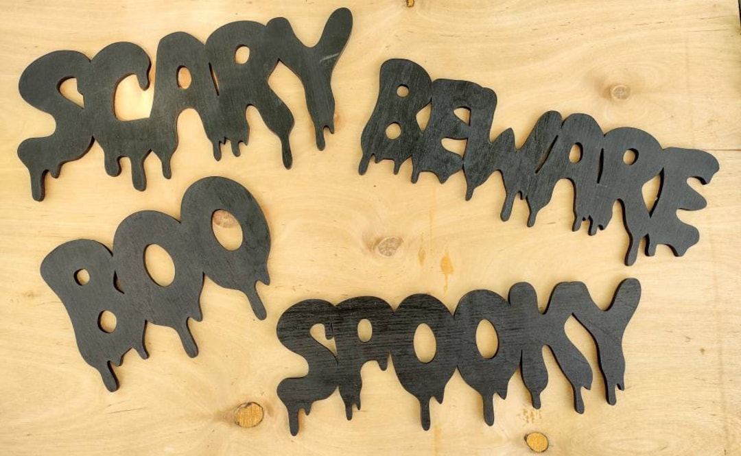 Halloween Word Cutouts, Beware, Spooky, Scary, Boo, Halloween ...