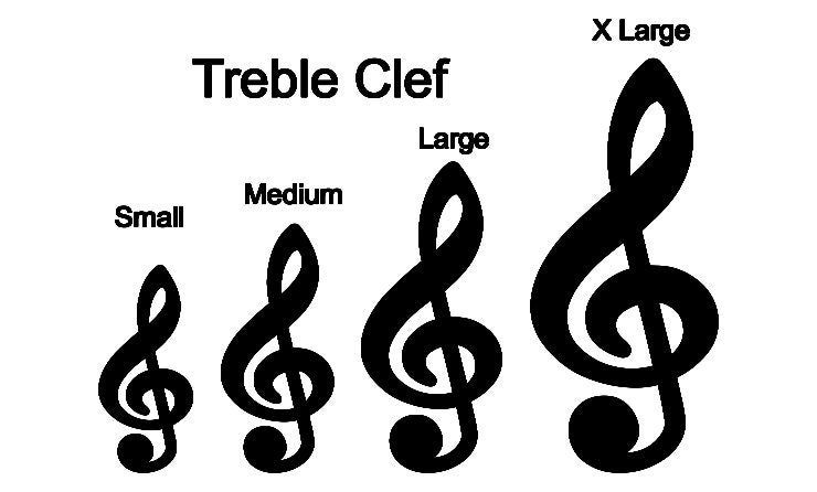 Wooden Music Note Cutouts: Treble Clef, 8th & 16th Notes - Etsy