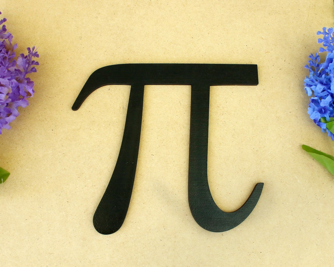 Mathematical Wooden Pi Symbol Cutout Sign, Back to School Signs, Math ...
