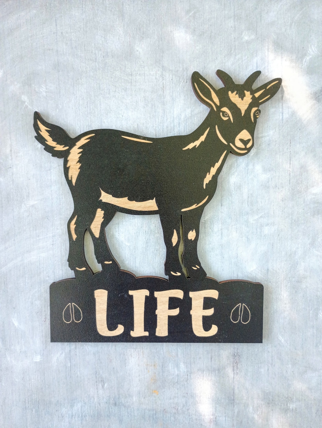 Goat Life Wooden Sign, Goat Signs, Farm Décor, Goat Décor, Rustic Décor ...
