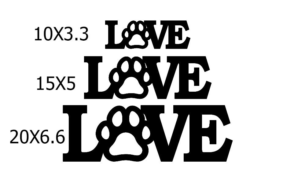 Love Word Cutout Sign Cute Dog Signs Wooden Dog Sign Pet - Etsy
