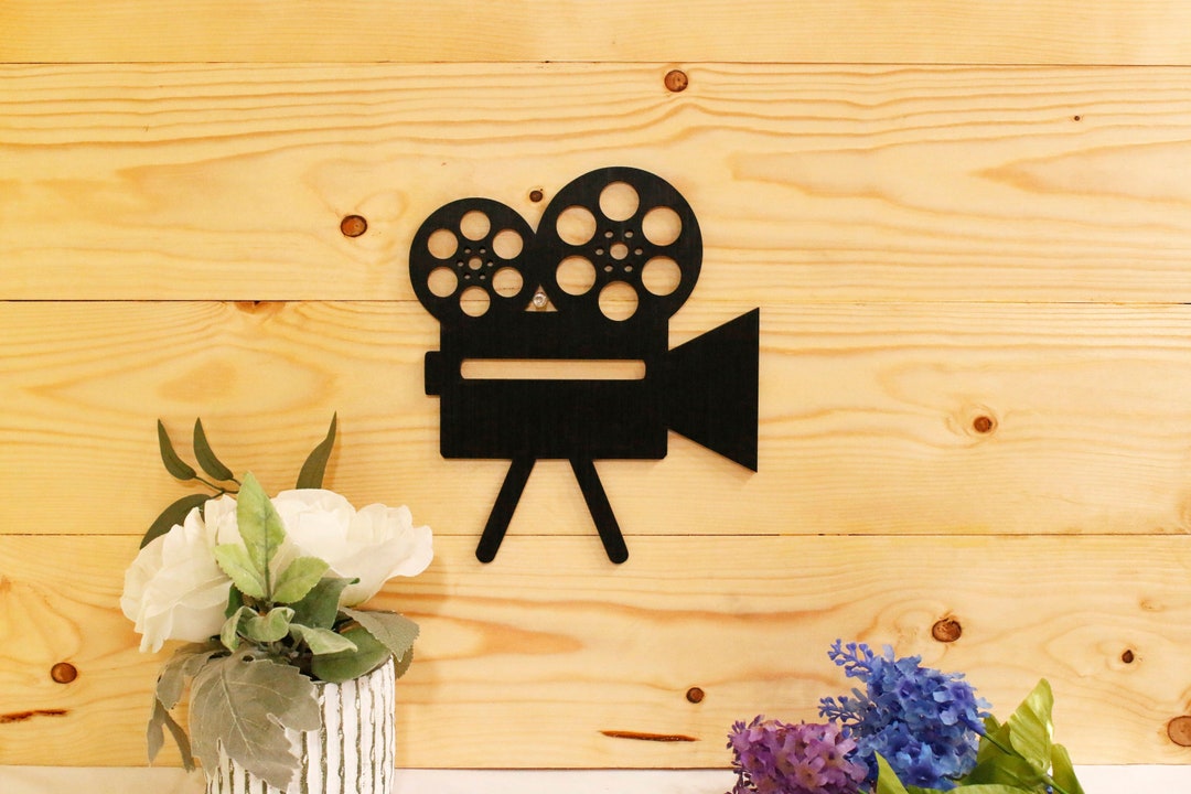 Movie Film Camera Cutout, Wood Film Camera, Drama Class Signs, Theater ...