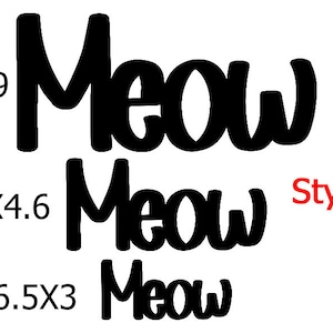 Laser Cut Wood "meow" Sign: Cat Wall Decor - Etsy
