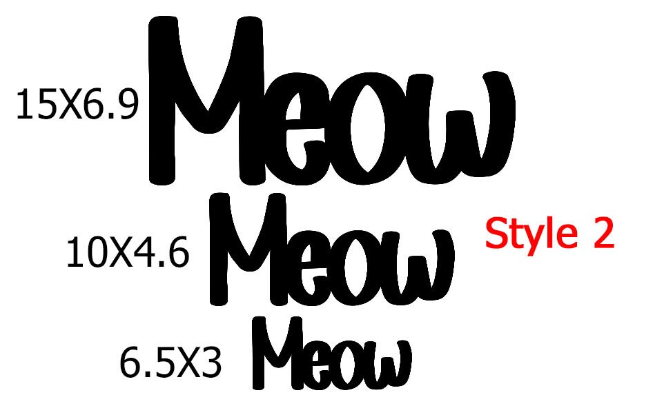 Laser Cut Wood "meow" Sign: Cat Wall Decor - Etsy