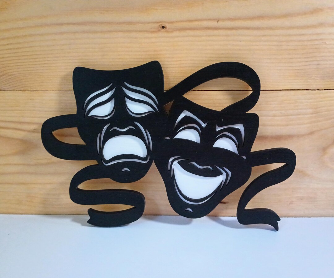 Drama Faces Wooden Layered Wall Art, Back to School Signs, Drama Class ...