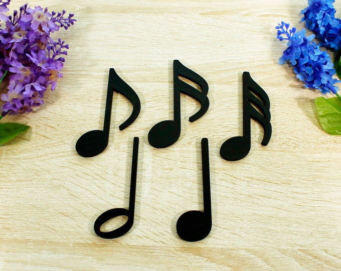 Wooden Music Note Cutouts, 16th Note, 8th Note, Quarter Note, Music ...