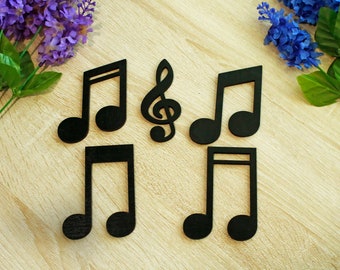 Wooden Music Note Cutouts, 16th Note, 8th Note, Quarter Note, Music ...