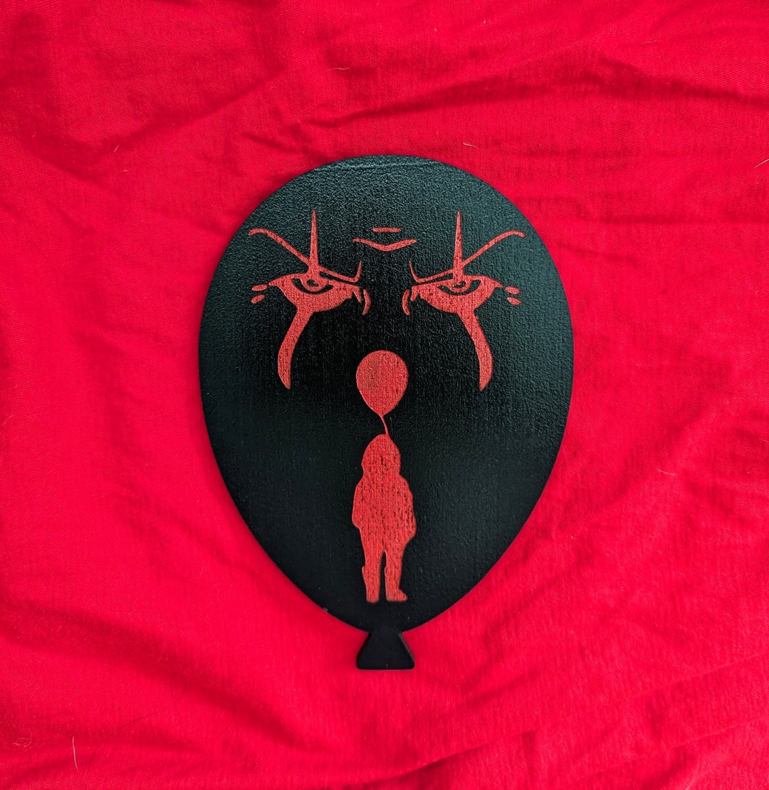 Pennywise Georgie Balloon Wood Cutout, IT Movie, Pennywise Face, Horror ...