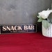 Snack Bar Wooden Engraved Sign Treat Yourself Kitchen Decor Snack Signs ...
