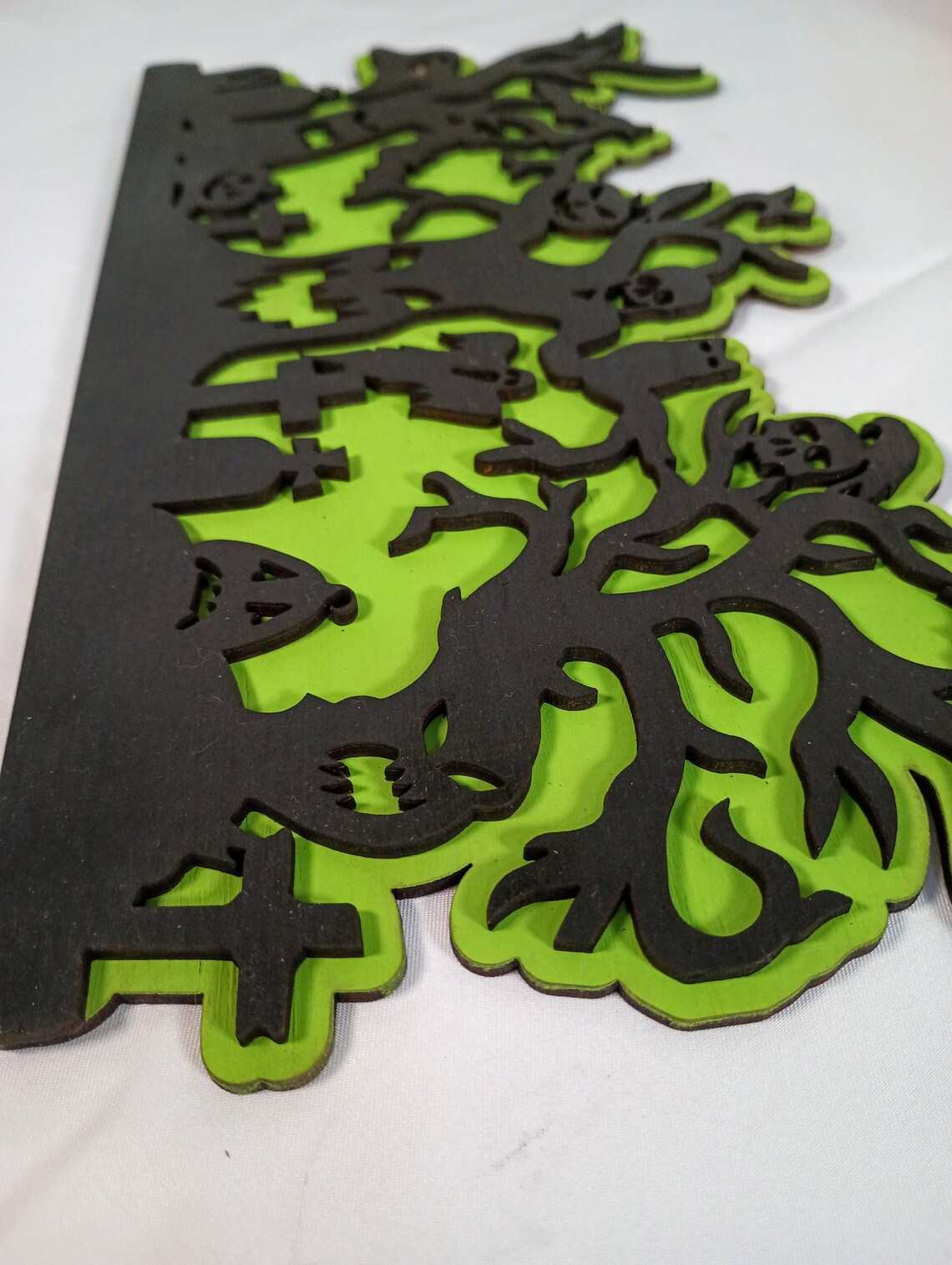 Laser Cut Haunted Graveyard Display: Spooky Halloween Decor - Etsy
