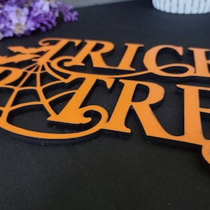 Wooden Trick or Treat Sign: Laser Cut Halloween Decor - Etsy
