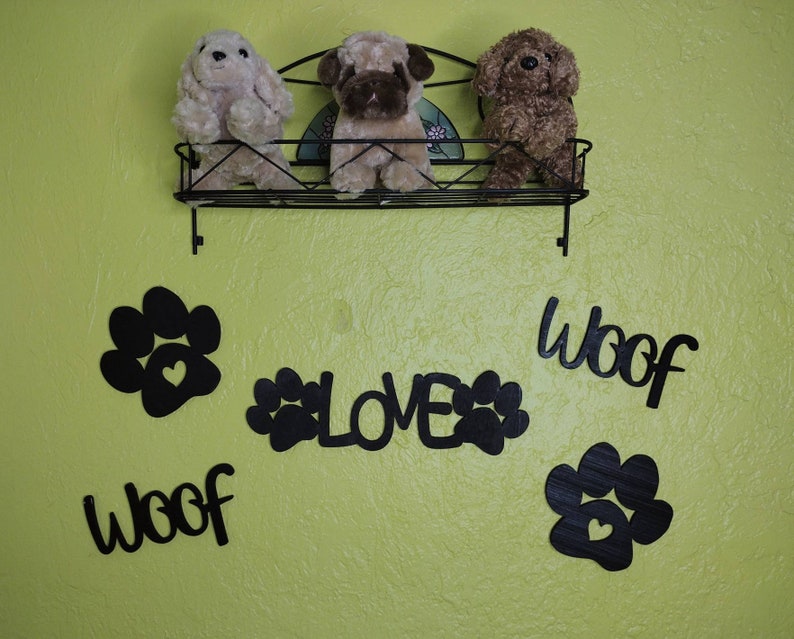 Love Paw Prints Cutout Sign Cute Dog Signs Wooden Dog Sign - Etsy