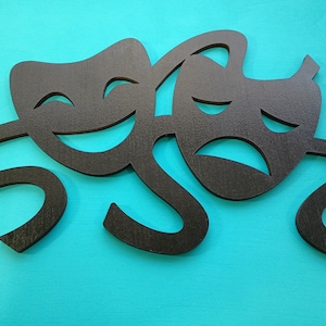 Drama Faces Wooden Cutout Sign: Theater Wall Decor - Etsy