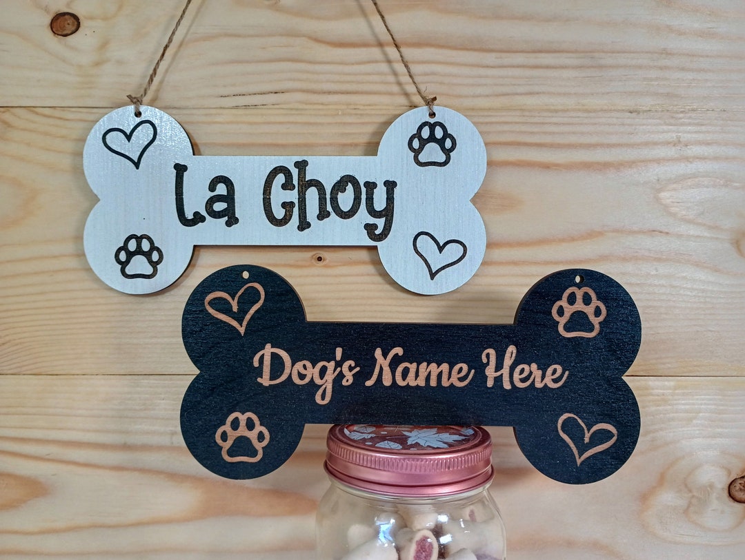 Personalized Engraved Dog Bone, Personalized Dog Gifts, Wood Dog Bone ...