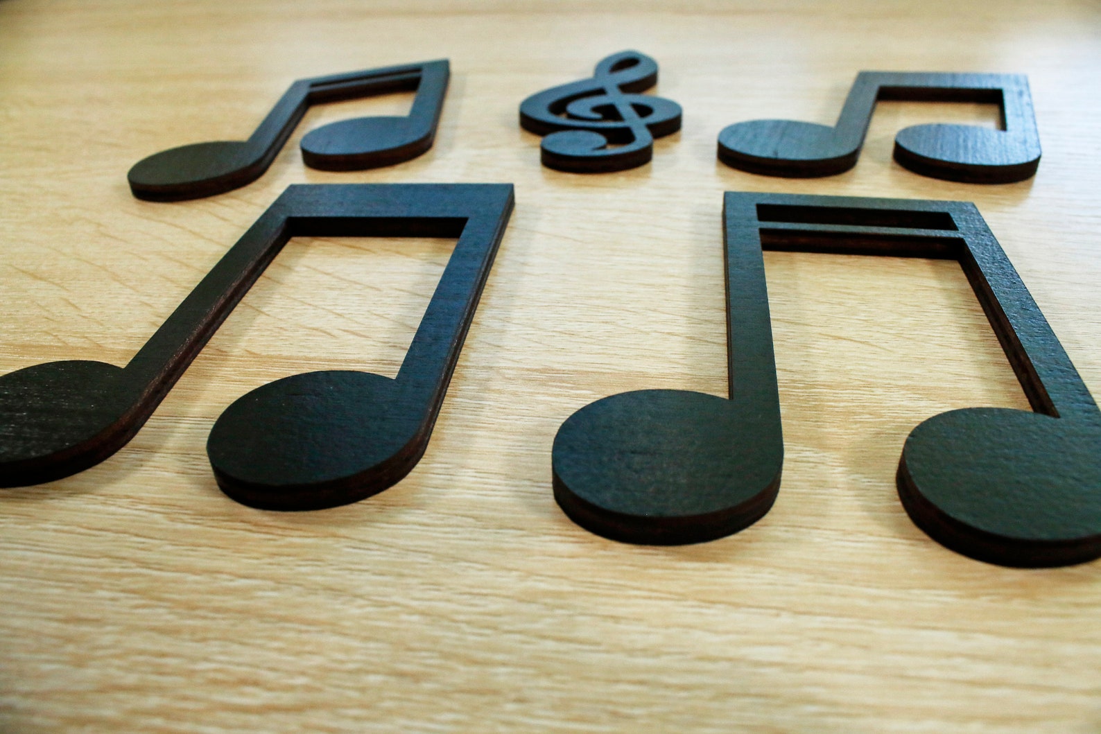 Wooden Music Note Cutouts: Treble Clef, 8th & 16th Notes - Etsy