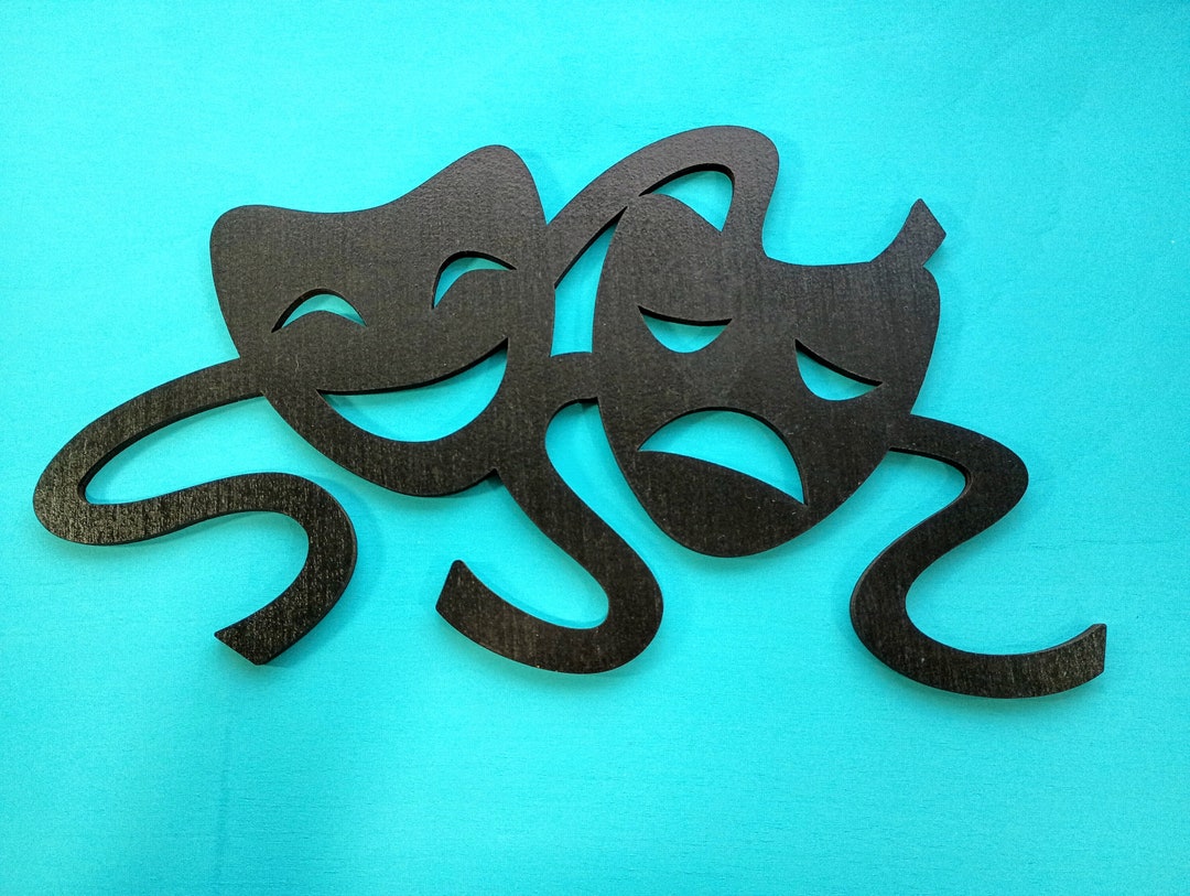 Drama Faces Wooden Cutout Sign, Back to School Signs, Drama Class Signs ...
