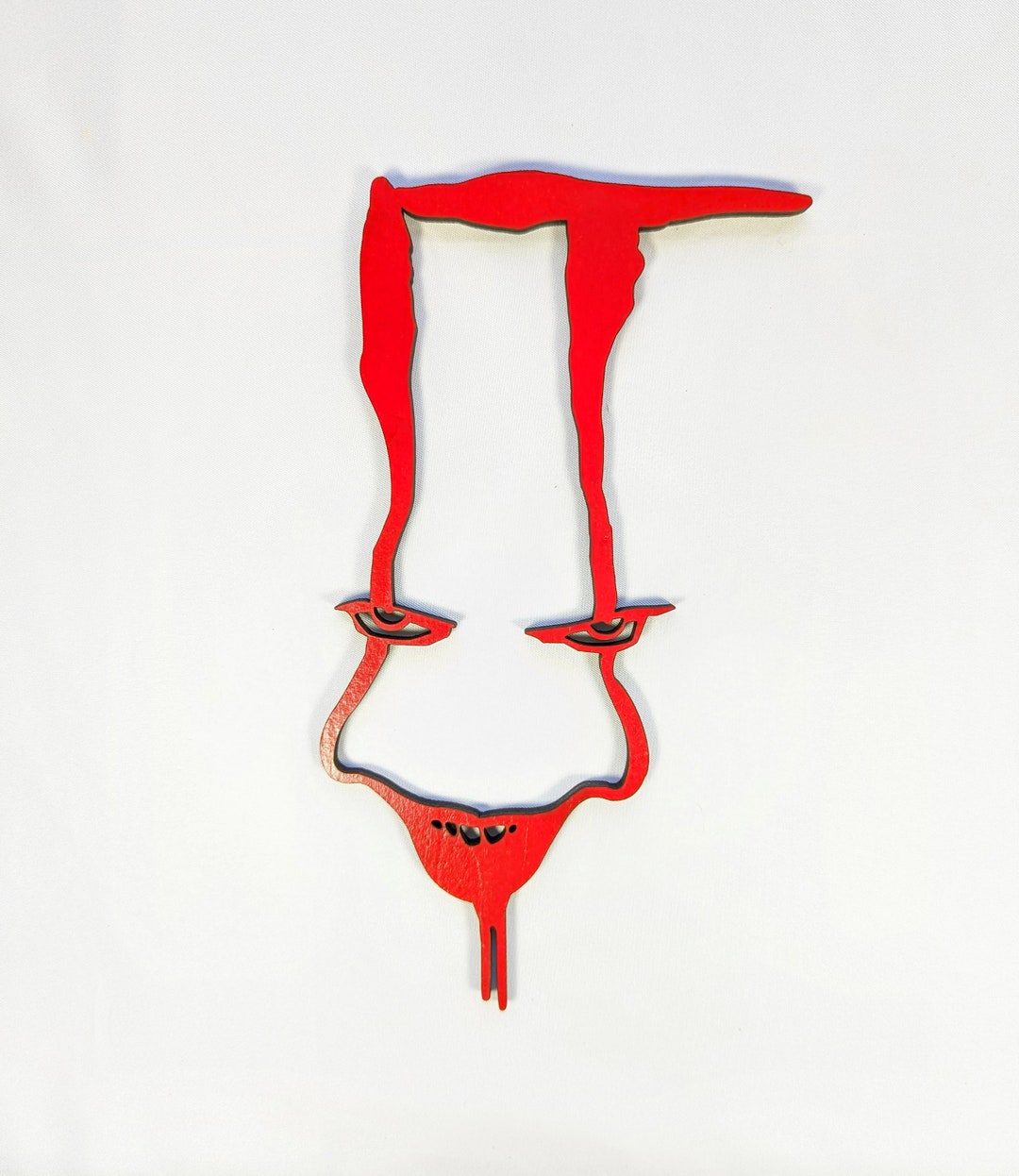 Pennywise Face Wood Cutout, IT Movie, Pennywise Face Outline, Dancing ...