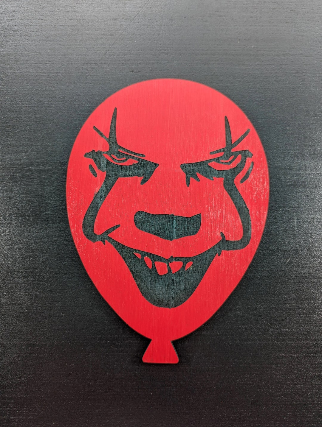 Pennywise Red Balloon Wood Cutout, IT Movie, Pennywise Face, Scary ...