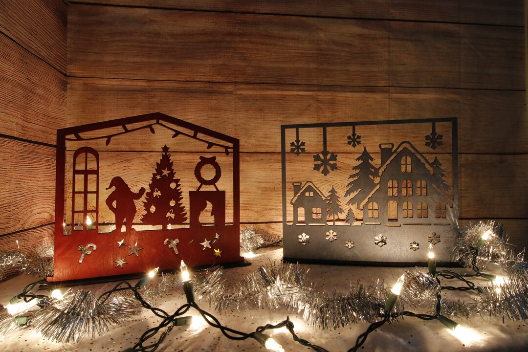 Christmas Scene Display - Snow Flakes - Christmas House - Christmas ...