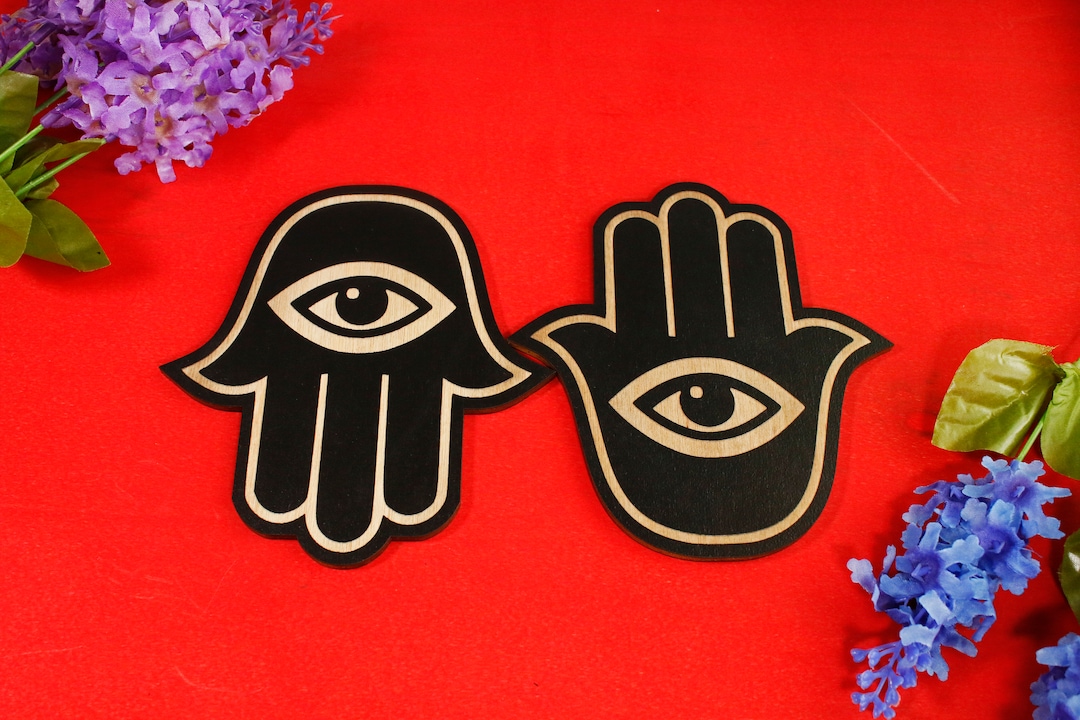 Engraved Wooden Hamsa Hand Cutout: Spiritual Wall Decor - Etsy