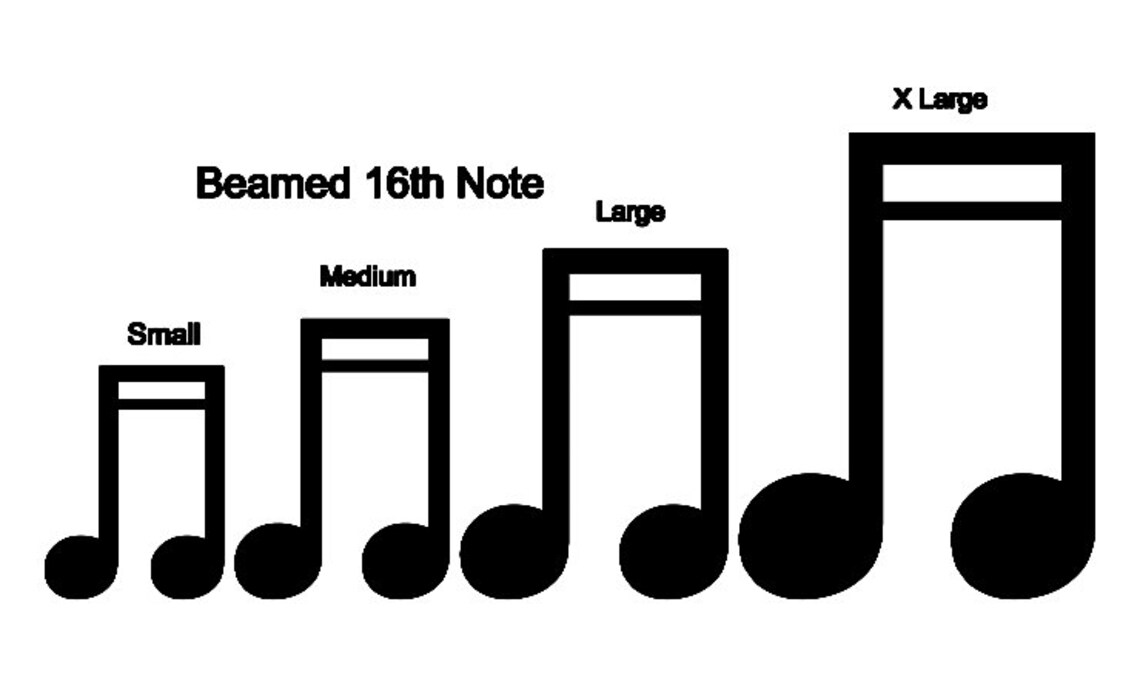 Wooden Music Note Cutouts: Treble Clef, 8th & 16th Notes - Etsy