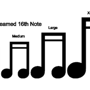 Wooden Music Note Cutouts, Treble Clef, Beamed 8th Note, Slanted Beamed ...