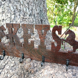 Horse Themed Key Ring Holder, Key Holder, Horse Décor, Farmhouse ...