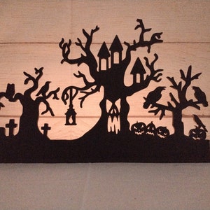 Spooky Haunted Forest Wood Display: Halloween Decor - Etsy