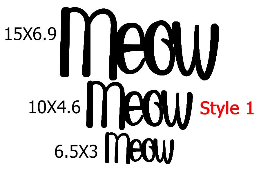 Laser Cut Wood "meow" Sign: Cat Wall Decor - Etsy